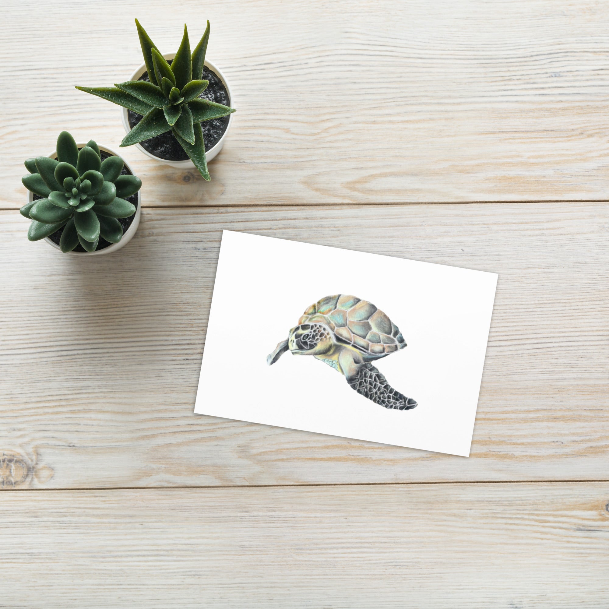 Maui Sea Turtle Greeting Card – trish MICHAEL